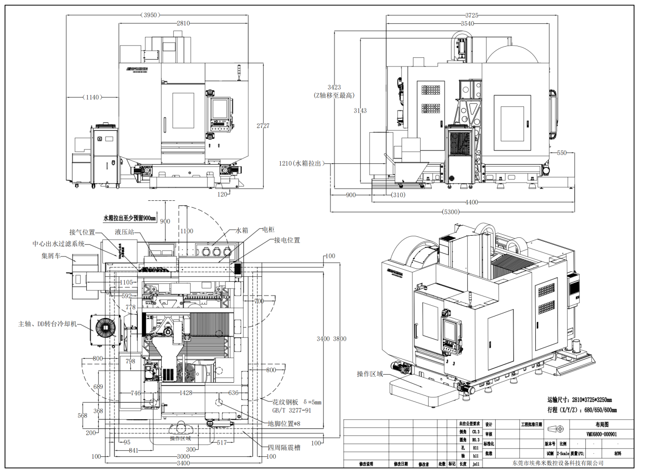 Afming 5 axis Vertical Machine Center VMU-6800 - AFMING
